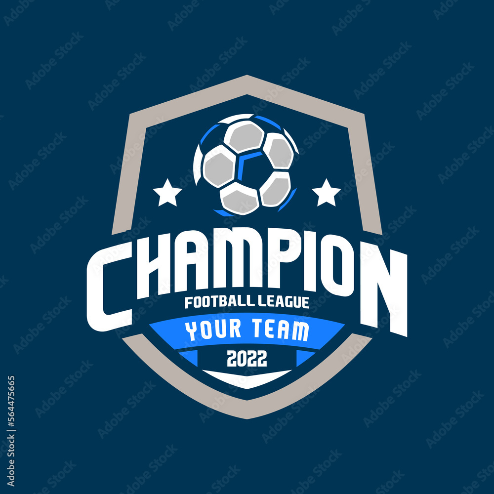 Soccer logo or football club sign badge. Football logo with shield ...