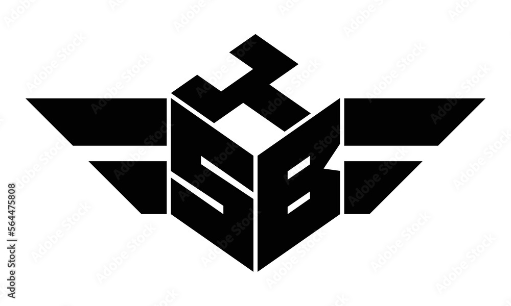 YSB three letter gaming logo in polygon cube shape logo design vector ...