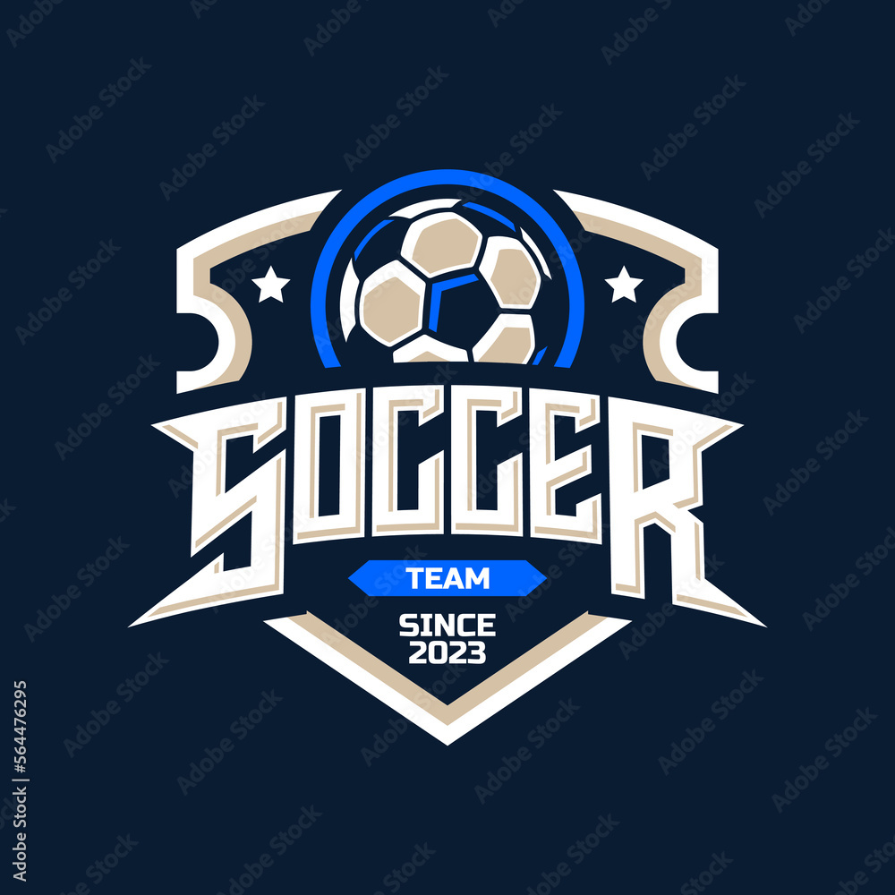 Soccer logo or football club sign badge. Football logo with shield ...