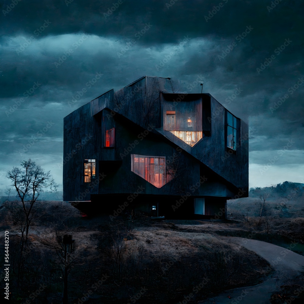 a contemporary house built for David Lynch resembling his cinematic ...