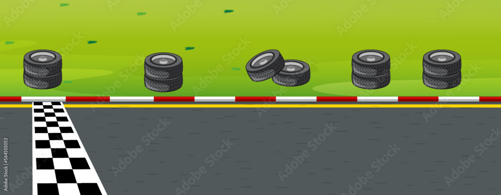 Empty racetrack background template Stock Vector | Adobe Stock