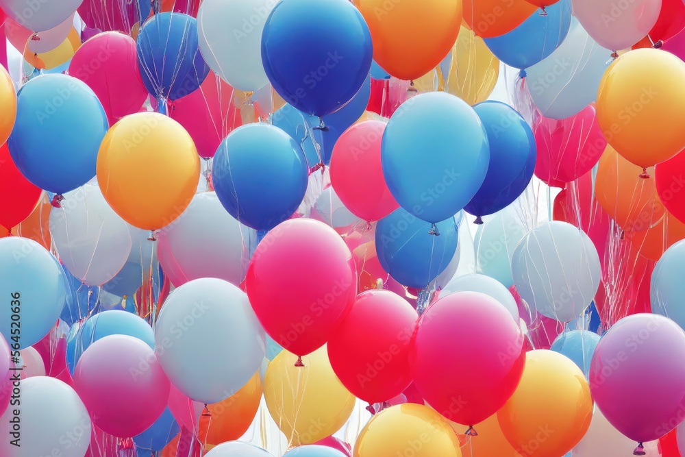 Colorful Multi-Colored Balloons Seamless Texture Pattern Tiled ...