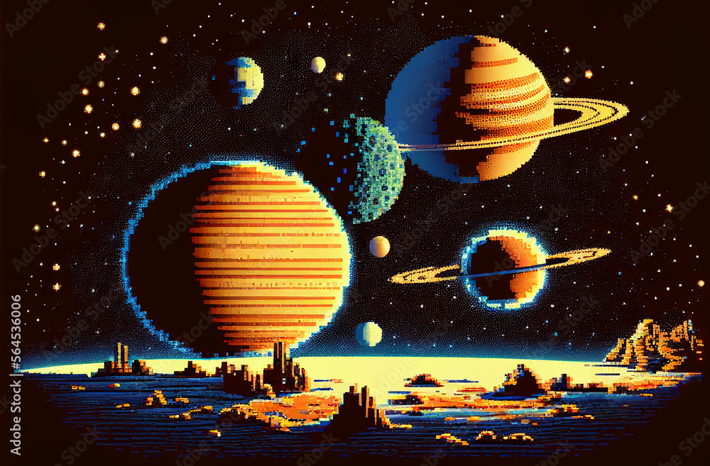 16 Bit Space Background