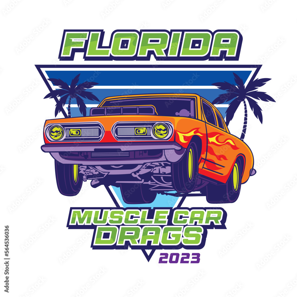 Drag racing car vector illustration, perfect for t shirt design and ...