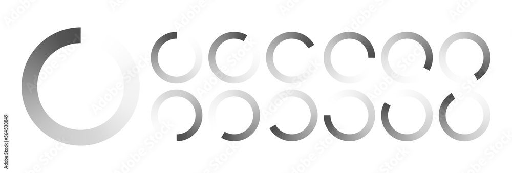 Circular Loading Buffering Icons Vector Video Ready for Animation Gif ...