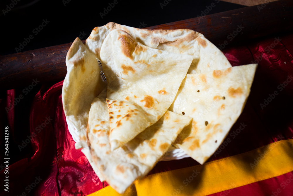 Naan is a flat bread, made from wheat flour and usually leavened. It is ...