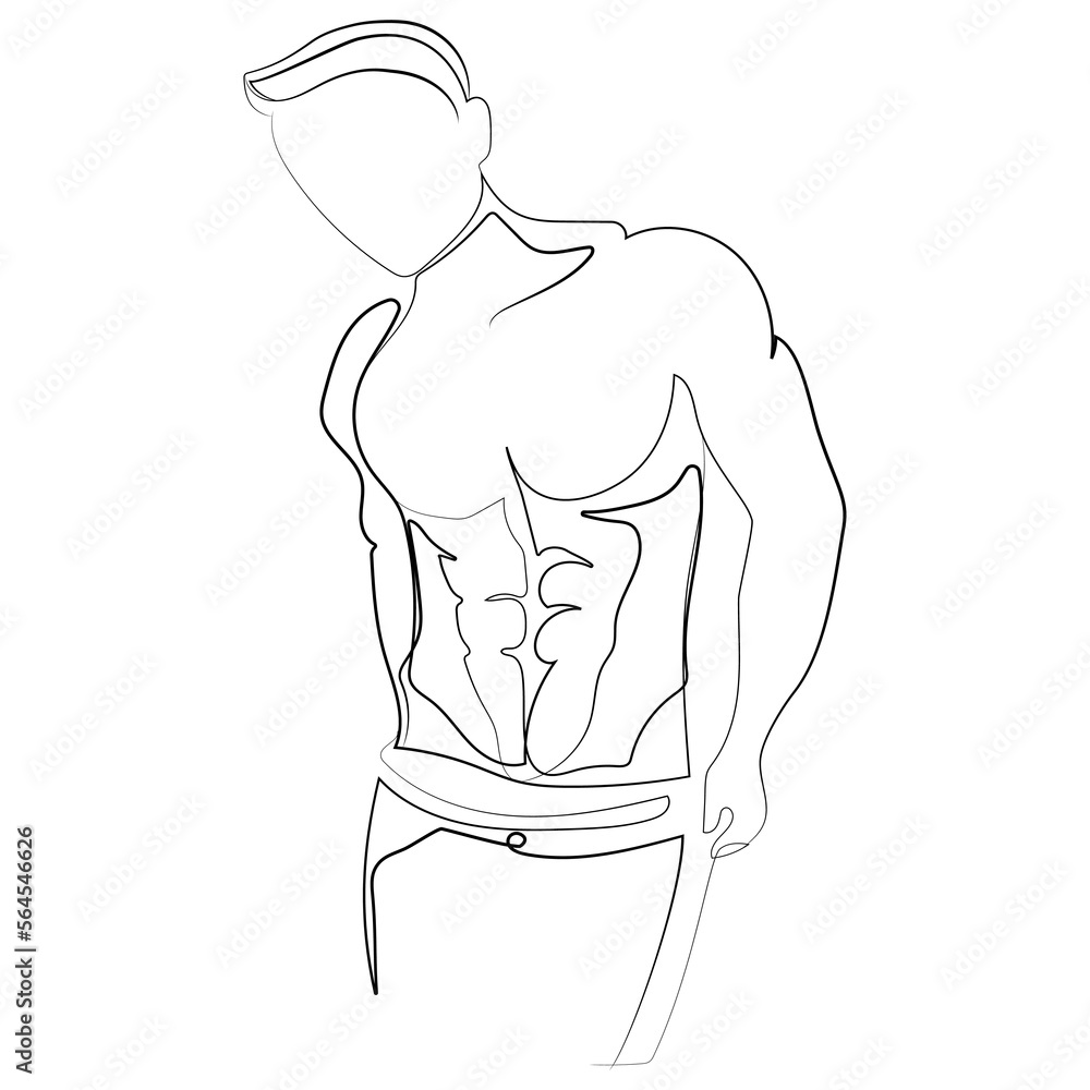 Strong Man Body Drawing