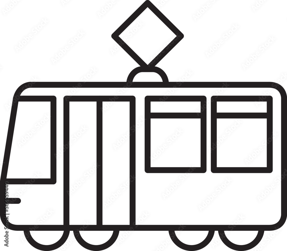 tramway icon Stock Vector | Adobe Stock