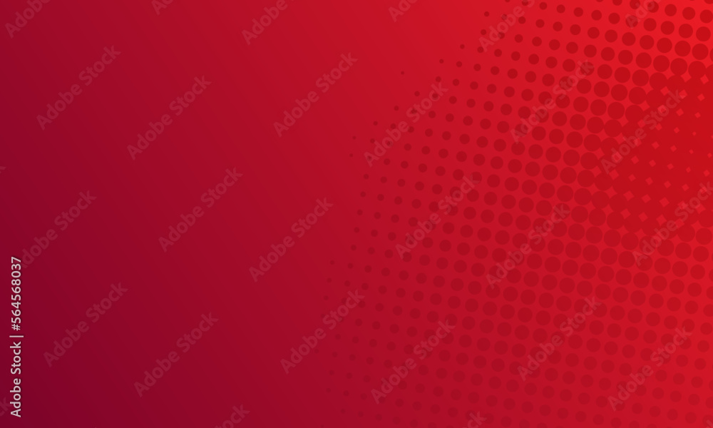 Dots halftone red color pattern gradient texture with technology ...