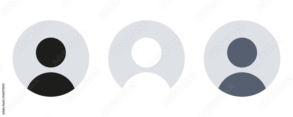 User profile icon set isolated. User profile sign or symbol transparent ...