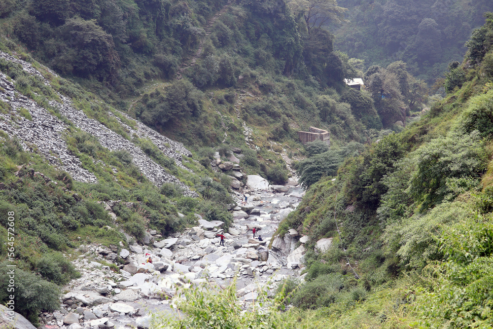 The river is in nature of Bhagu Waterfall in dharamshala Stock Photo ...