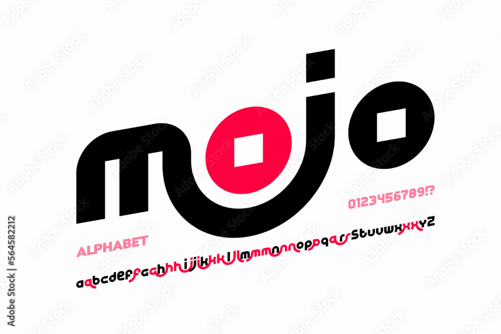 Linked letters font design, alphabet and numbers vector illustration ...