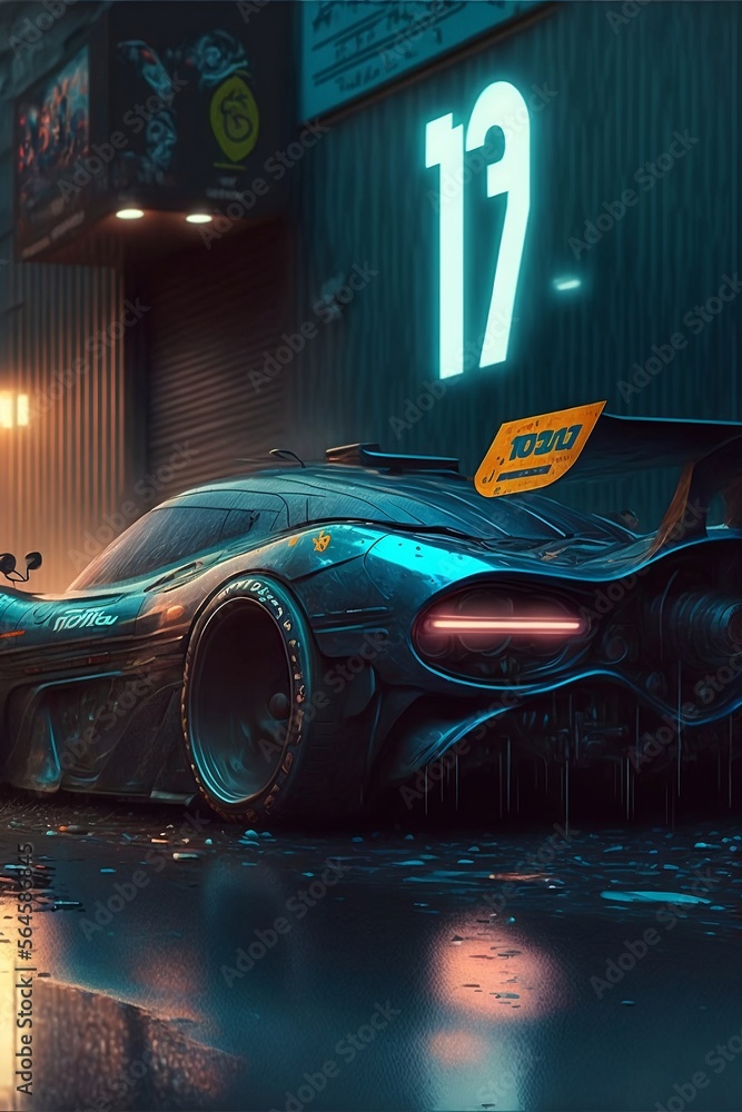 Futuristic Racing in Hyper-Realism: A Digital Art of Cyberpunk Rallye ...