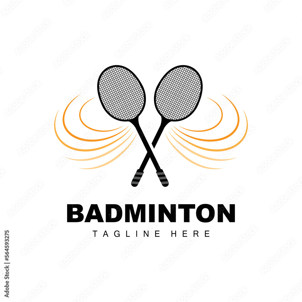 Badminton Racket And Shuttlecock Logo