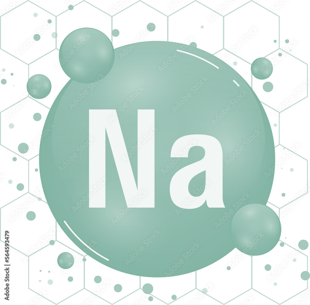 Sodium, Na minerals for health. Mineral vitamin complex. Medical and ...