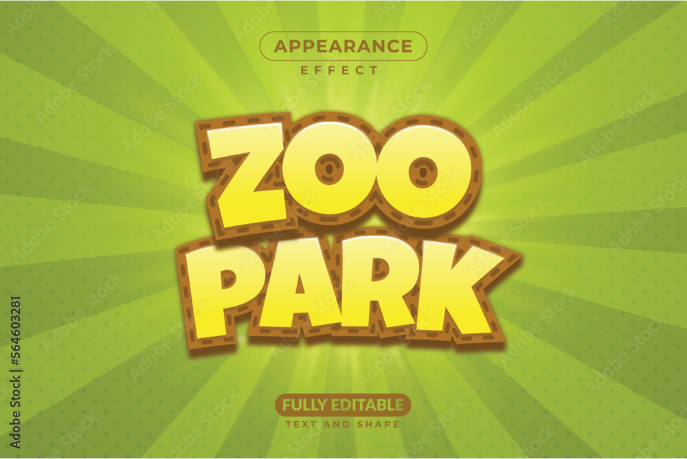 Editable Vector Text Effect Zoo Park Title For Branding, Mockup, Social ...