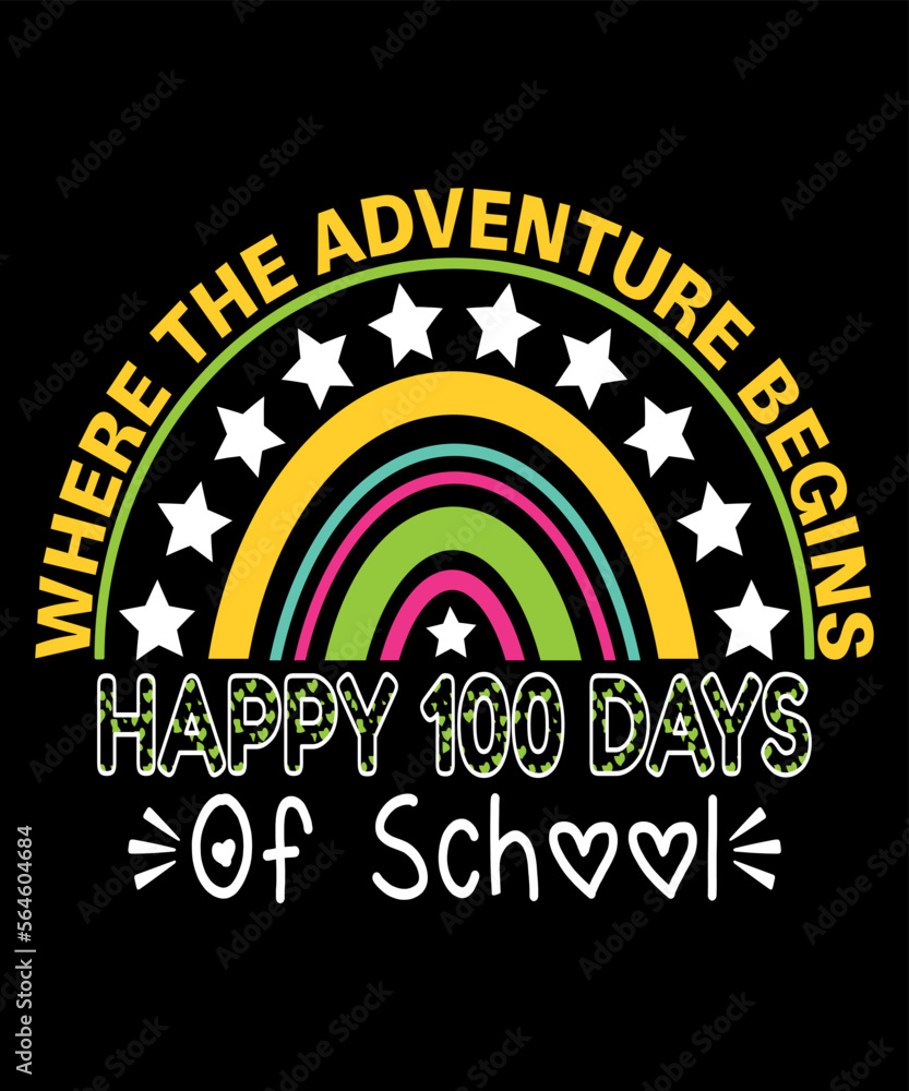 Where The Adventure Begins Happy 100 Days Of School, Happy back to ...