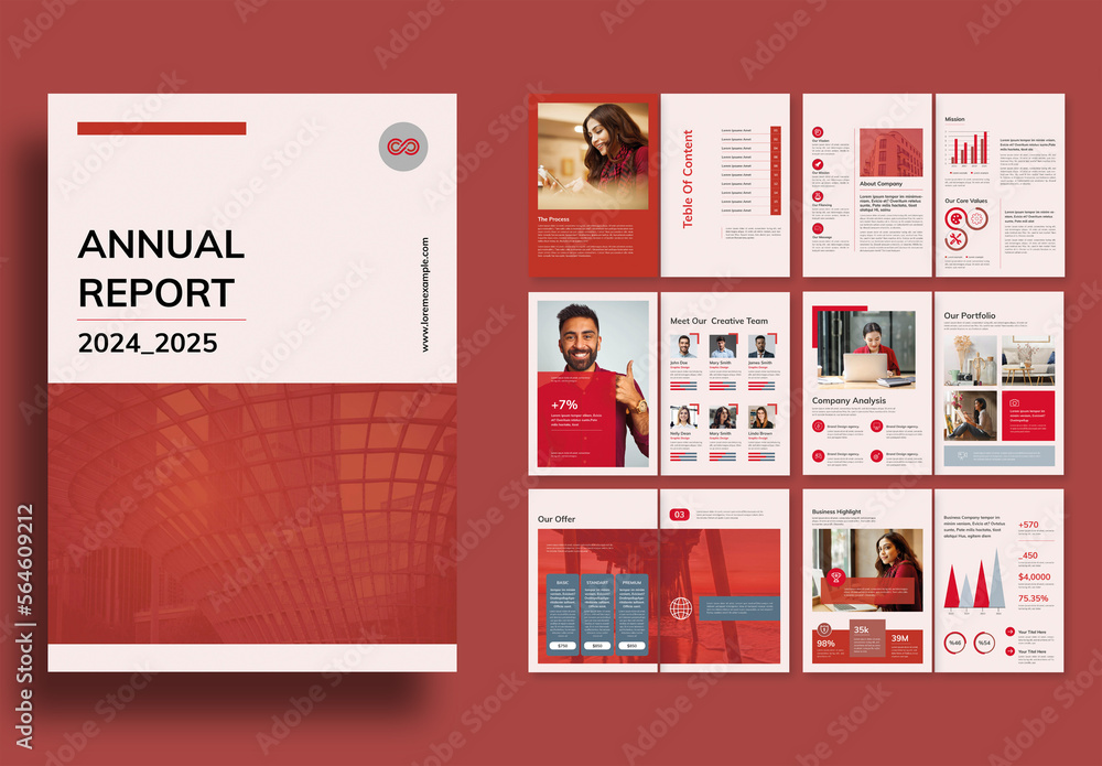 Annual Report Layout Stock Template | Adobe Stock