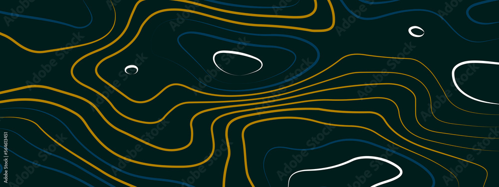 Orange and blue wavy abstract topographic map contour, lines Pattern ...