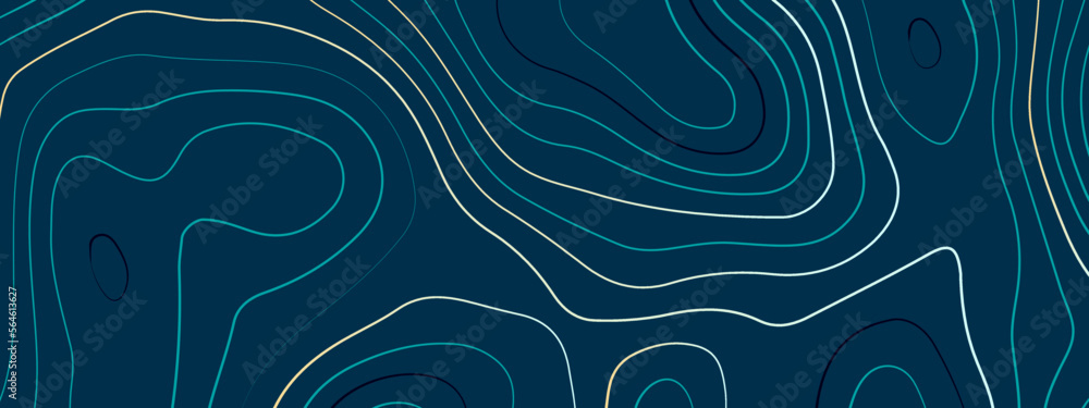 Orange and blue wavy abstract topographic map contour, lines Pattern ...