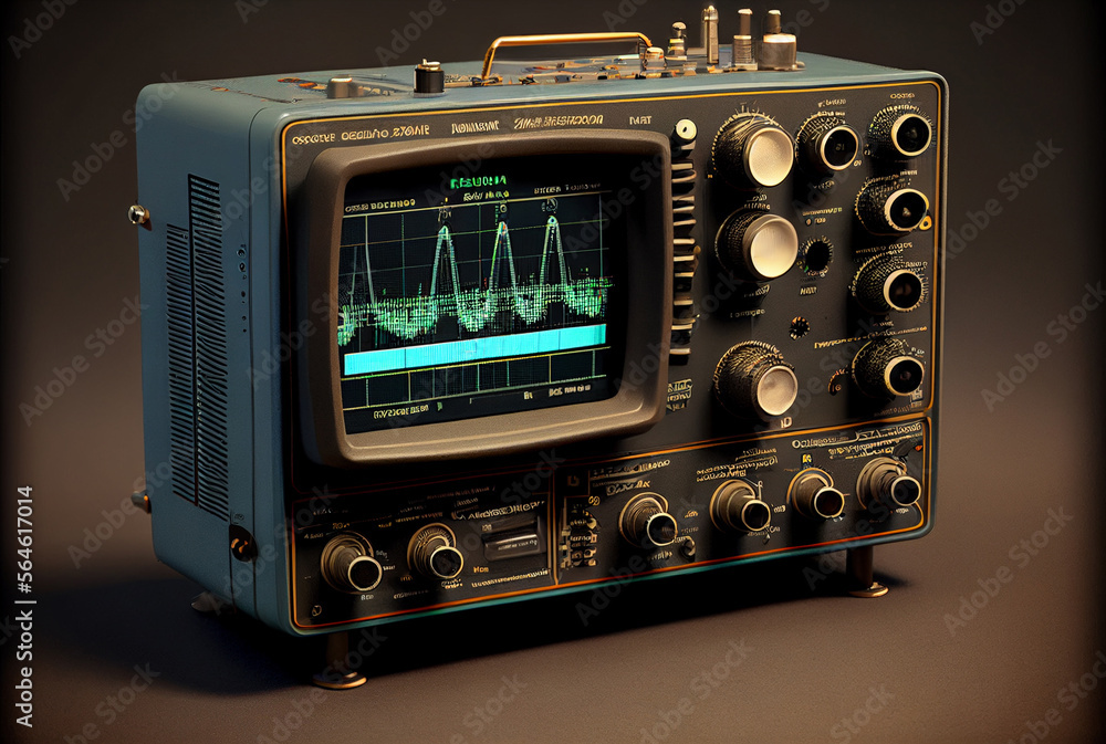 Vintage Oscilloscope, Retro Electrical Device, Generative AI ...