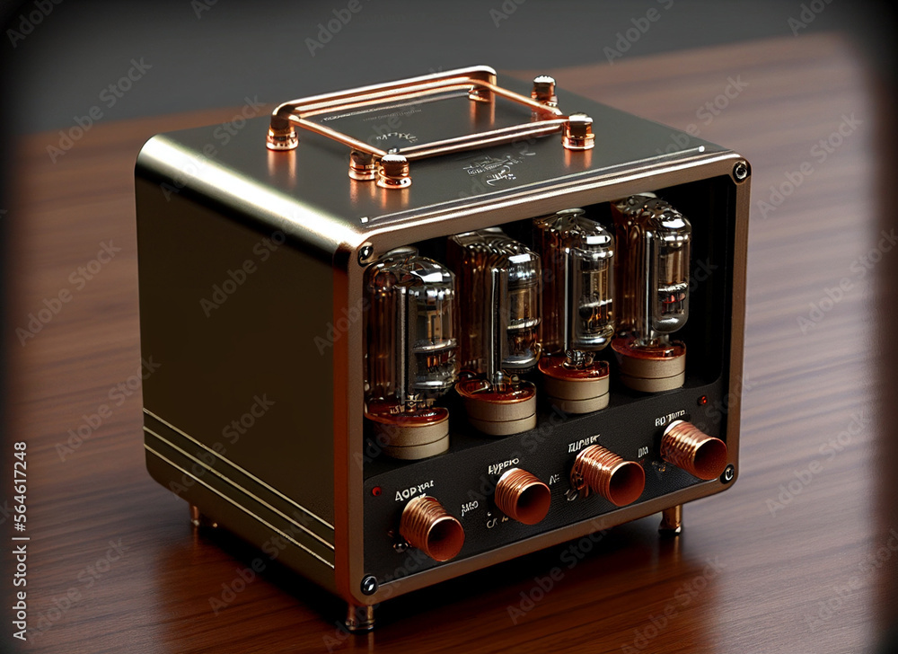 Vintage Vacuum Tube Amplifier, Retro Electrical Device, Generative AI ...