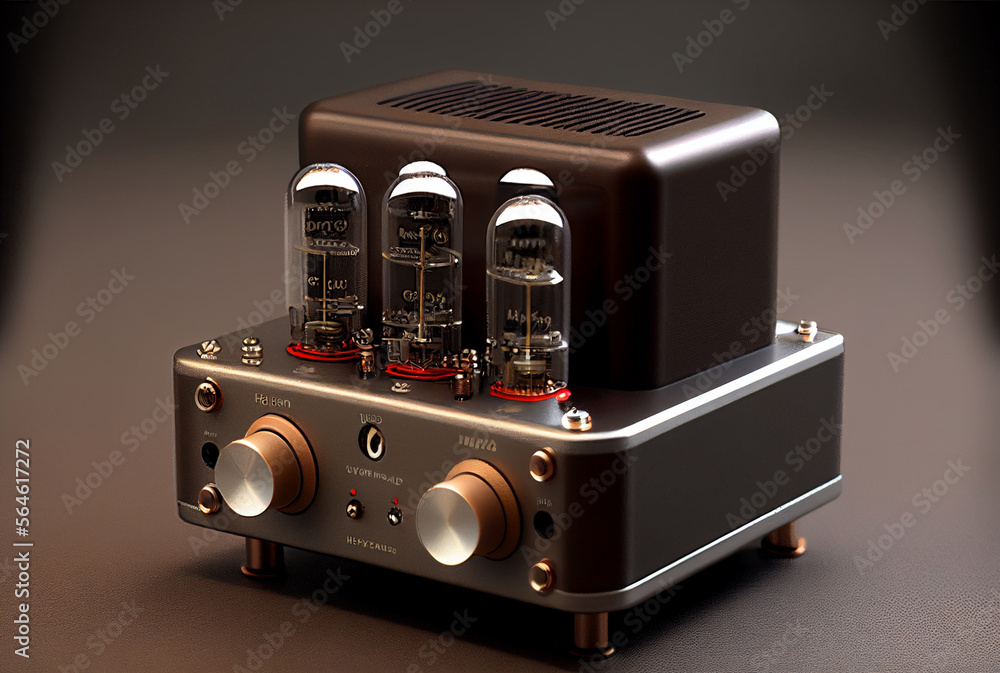 Vintage Vacuum Tube Amplifier, Retro Electrical Device, Generative AI ...