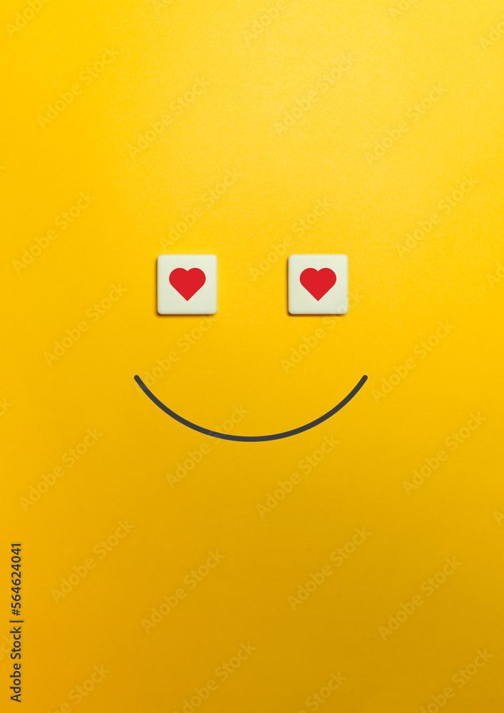 Fall in Love Smiley Face and Concept. Stock Photo | Adobe Stock