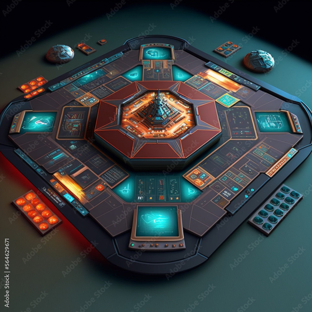 board game of the future for four family members or friends Stock ...