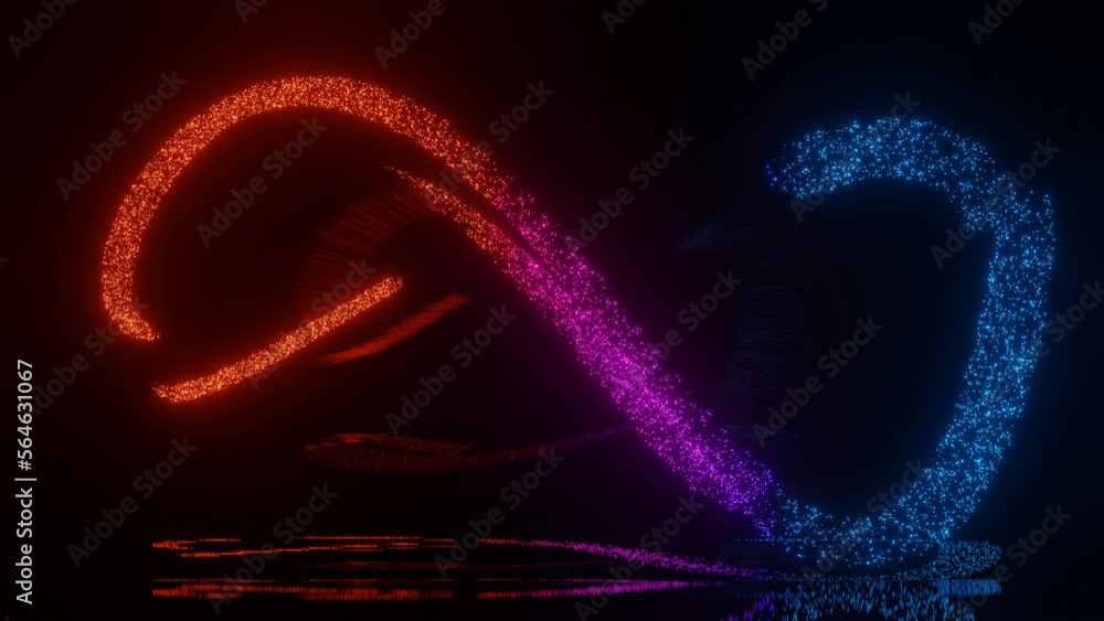 Light particles move along a loop-shaped path, a sign for infinity is ...