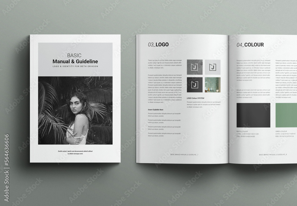 Basic Brand Manual & Guidelines Template Stock Template | Adobe Stock