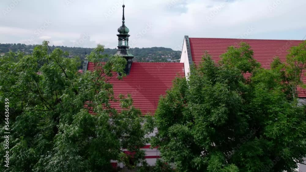 Wieliczka, Lesser Poland. Salt mine, graduation tower, railway station ...