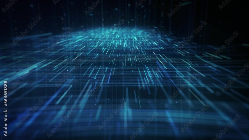 Hitech Space Scifi Network Background/ 4k animation of an abstract ...