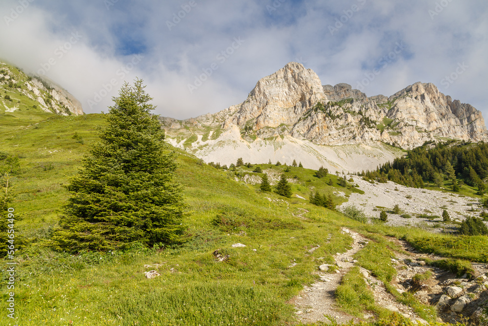 Foto de Randonnée dans le parc naturel régional du Vercors, France en ...