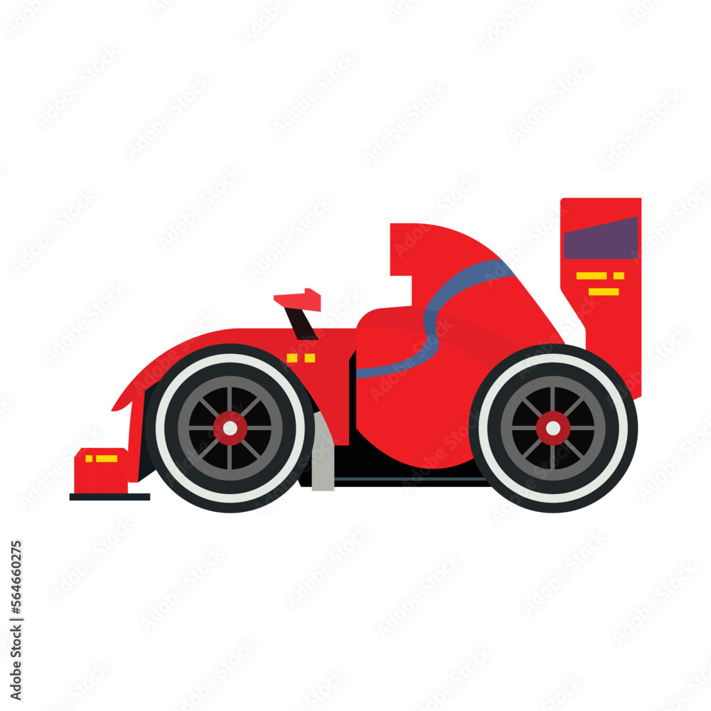 Racing Car emoji vector red cartoon Stock Vector | Adobe Stock