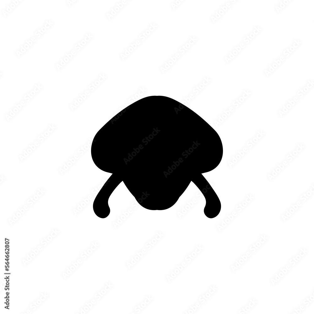 Alien ship icon. Simple style space science poster background symbol ...