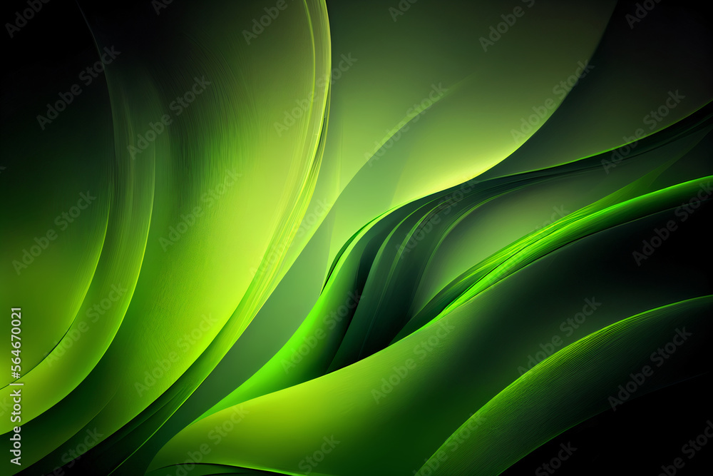 Green abstract wallpaper with different shades of green and floral ...