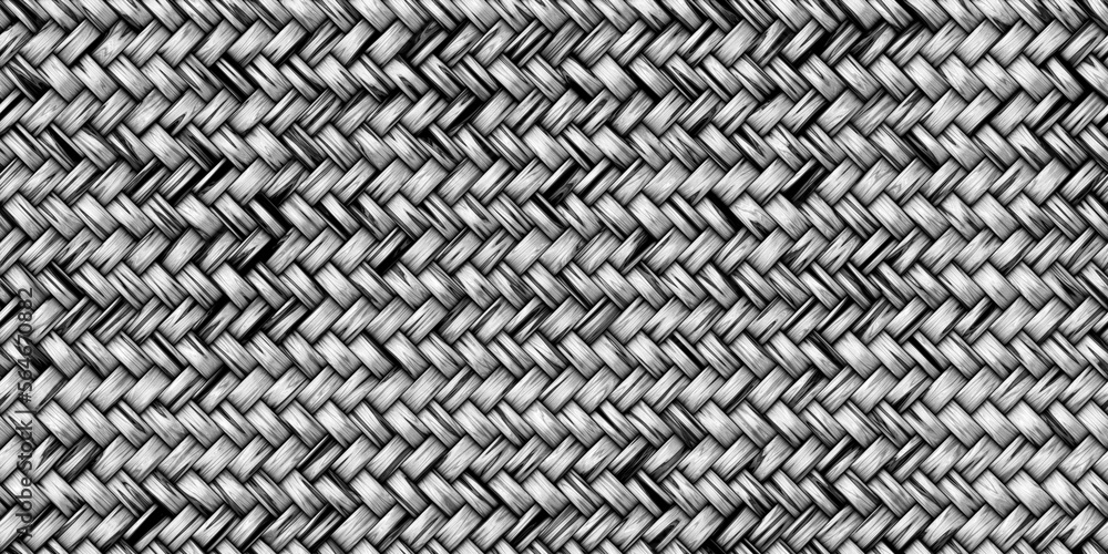 Seamless woven bamboo reeds basket weave background texture. Handmade ...