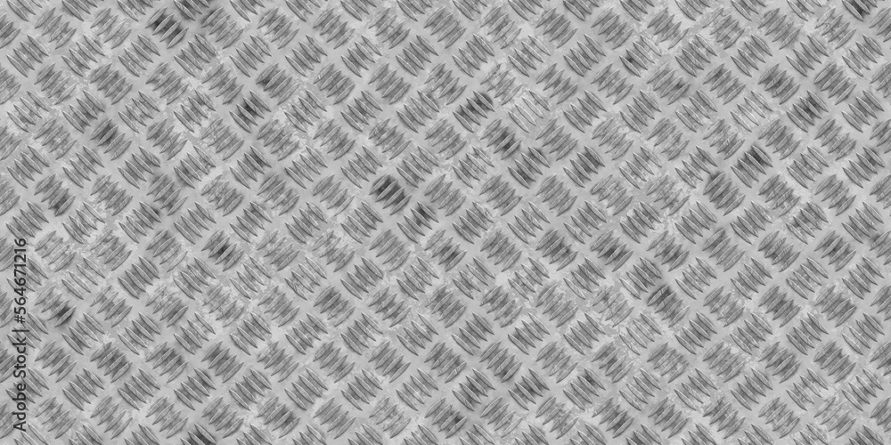 Seamless scratched and worn grungy metal floor plate with diamond ...