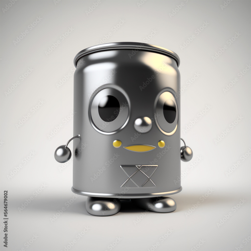 Cartoon tin can character. generative ai Stock Illustration | Adobe Stock