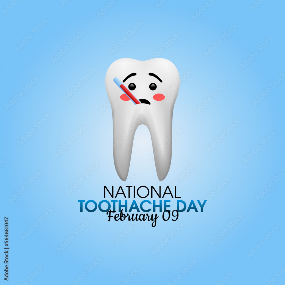 vector graphic of national toothache day good for national toothache ...