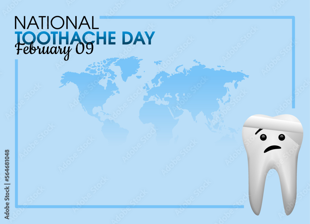 vector graphic of national toothache day good for national toothache ...