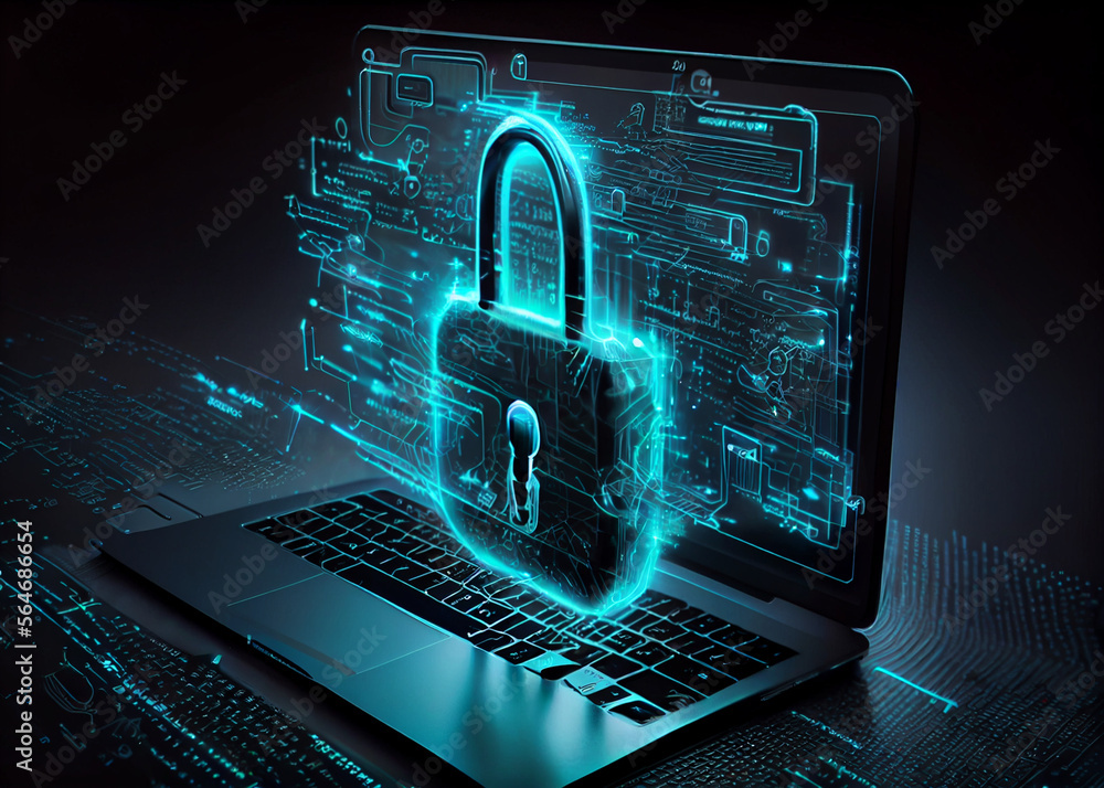 cyber security and digital crime concept, data protection from hacker ...