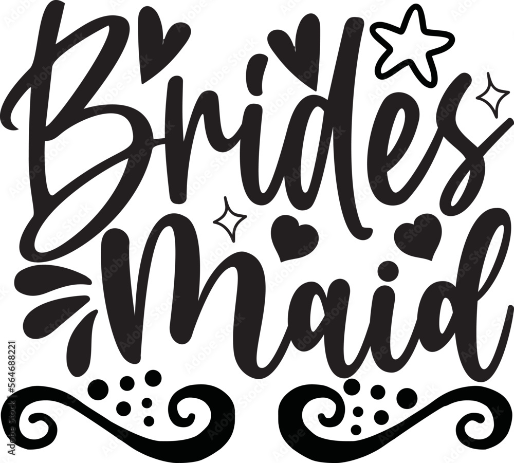 Bridal Party Svg Bundle Wedding Svg Bride Svg Bridesmaid Svg Maid