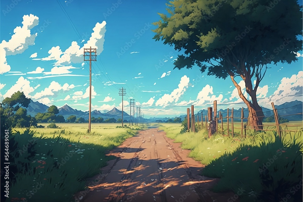 AI-Generated: Anime-Styled Environment for Backgrounds Stock ...
