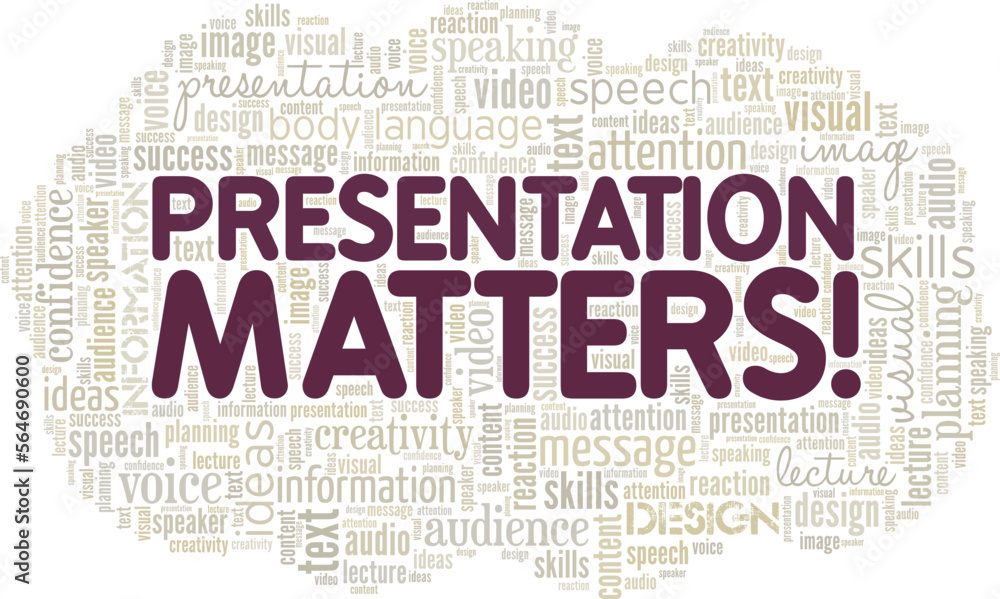 Presentation Matters word cloud conceptual design isolated on white ...