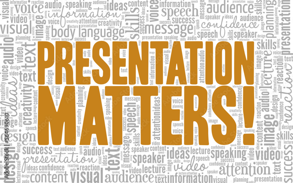 Poster Presentation Matters word cloud conceptual design isolated on ...