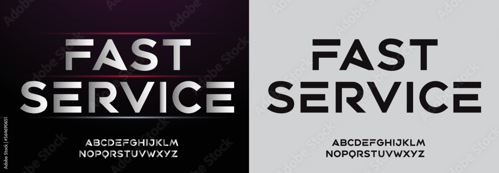 Fast Service, Game Sport Movie Alphabet Font. Typography modern regular ...