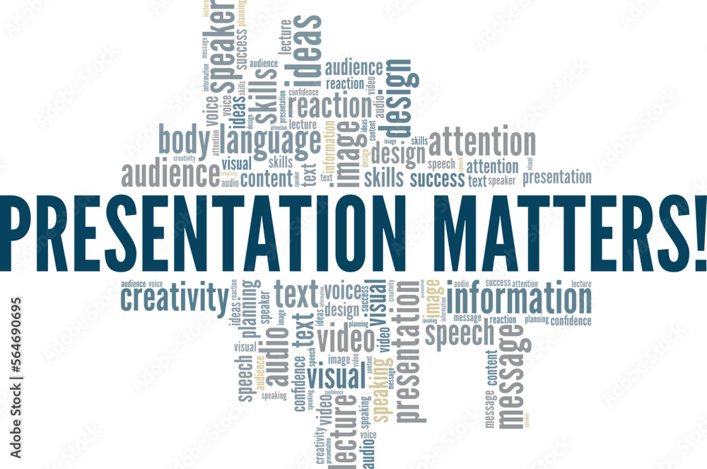 Presentation Matters word cloud conceptual design isolated on white ...