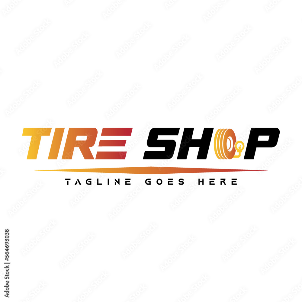 Tire logo, tire shop logo design vector illustration. tire logo shop ...
